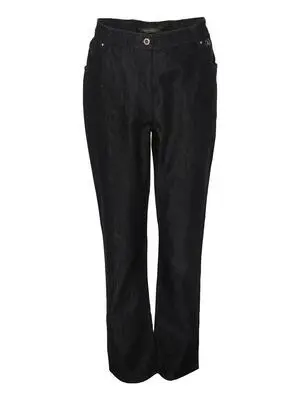 Marina Rinaldi Crystal-embellished Denim Trousers - Black
