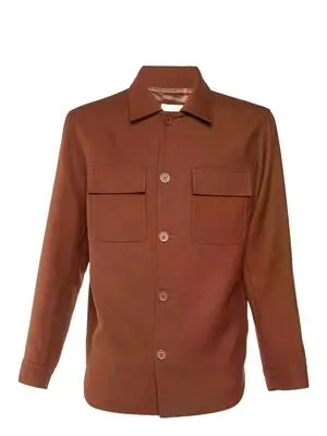 Sandro Button Flap-pocket Jacket - Brown