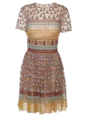 Valentino Garavani Knit Embroidered Midi Dress - Neutrals