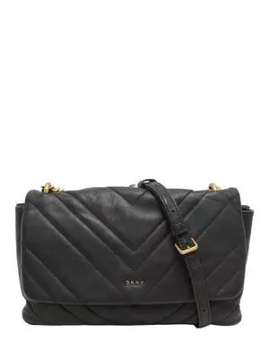 Dkny Allen Quilted Leather Crossbody Bag - Black