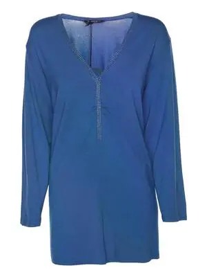 Marina Rinaldi Crystal-trim Top - Blue