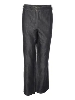 ELENA MIRO` Contrast-stitching Trousers - Blue