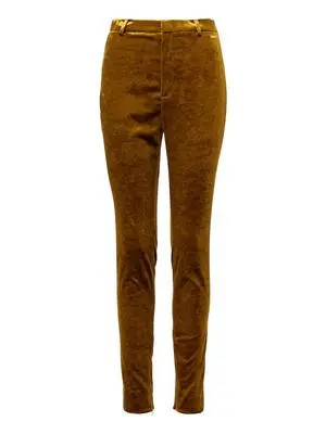 Gucci Velvet Tapered Trousers - Gold