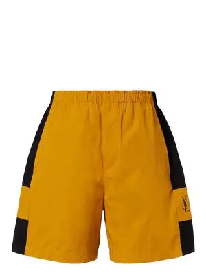 Saint Laurent Cassandre Cotton Bermuda Shorts - Yellow