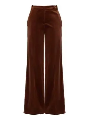 Dorothee Schumacher Wide-leg Velvet Pants - Brown