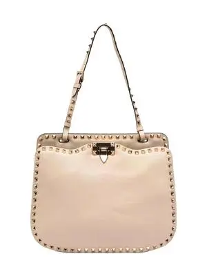 Valentino Garavani Leather Rockstud Shoulder Bag - Brown
