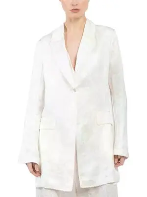 Masnada Lapel Blazer - White