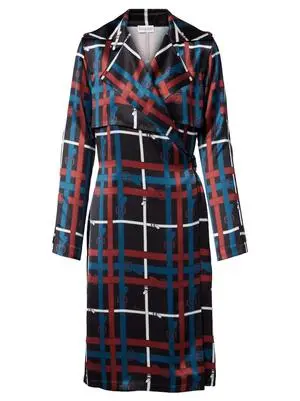 Burberry Check Crêpe Wrap Dress - Multicoloured
