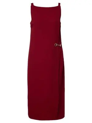 Gucci Horsebit Sablé Midi Dress - Red