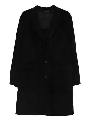 PALTO' Notched Lapel Coat - Black