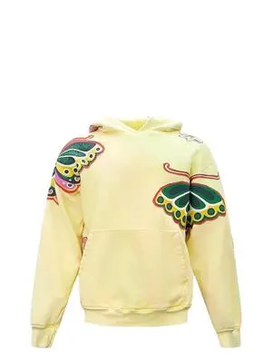 Cout De La Liberte Butterfly-print Hoodie - Yellow