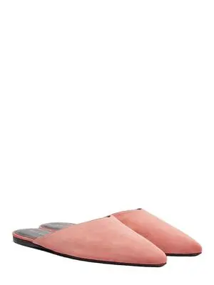 HERBERT LEVINE Homebody Suede Mules - Pink