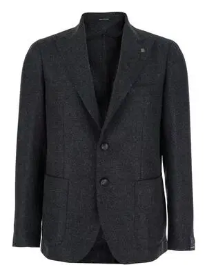 Tagliatore Peak-lapel Single-breasted Jacket - Grey