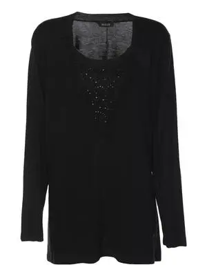 BASLER Long-sleeve V-neck Sweater - Black