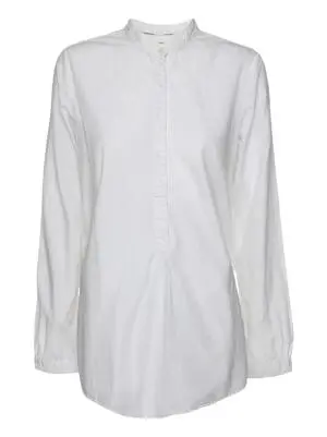 Burberry Brit Long-sleeve Cotton Blouse - White