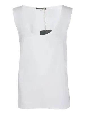 Marina Rinaldi Jersey Scoop-neck Camisole - White