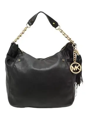Michael Kors Leather Chain Tote Bag - Black