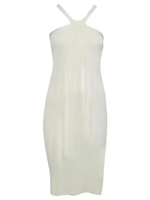 Simkhai Ribbed Halterneck Midi Dress - White