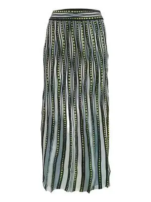 Missoni Lurex-detail Striped Skirt - Blue