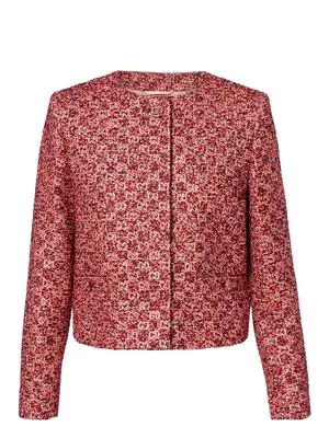 Gucci Gg Lamé Tweed Jacket - Red