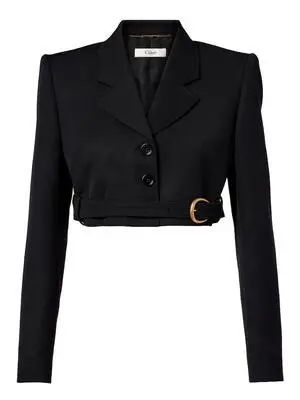 CHLOÉ Chloé Cropped Virgin Wool Blazer