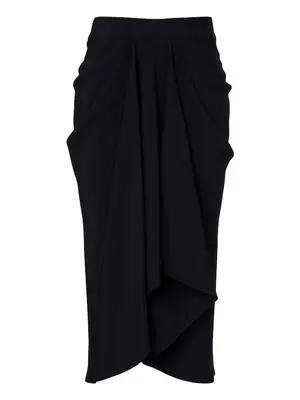 Givenchy Draped Crêpe Cady Midi Skirt - Black
