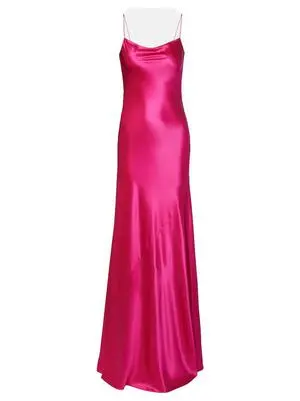 Alaïa Silk Satin Gown - Pink