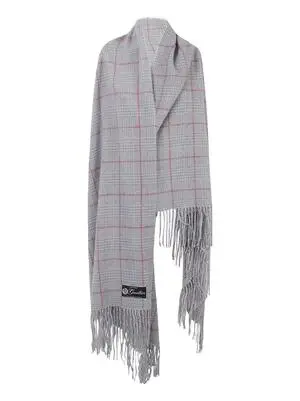 JEAN PAUL GAULTIER Wool Scarf Draped Top - Grey