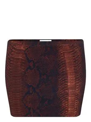 Jean Paul Gaultier Ribbed Mini Skirt - Brown