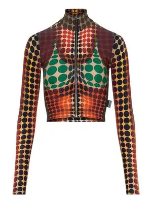 Jean Paul Gaultier Re-edition Cropped Zip-up Top - Orange