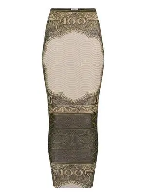 Jean Paul Gaultier Re-edition Long Mesh Skirt - Green