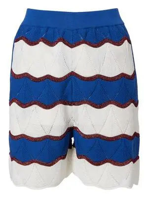 La DoubleJ Hang Ten Cotton-blend Shorts - Blue