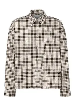 Studio Nicholson Nostra Checked Cotton Shirt - White