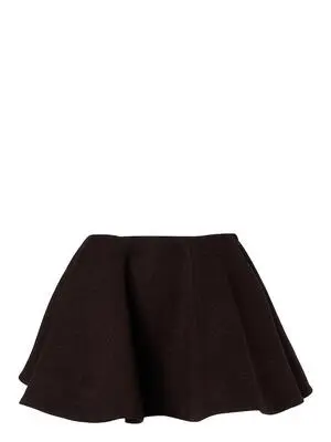 GANNI Wool And Cashmere-blend Miniskirt - Black