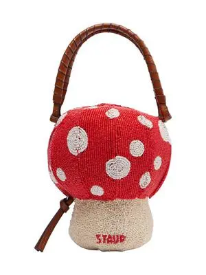 Staud Mini Beaded Top-handle Bag - Red