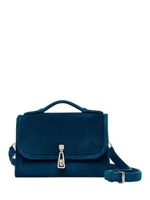 Gabriela Hearst Leonora Small Suede Crossbody Bag - Blue
