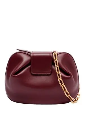 Gabriela Hearst Soft Demi Leather Clutch - Burgundy
