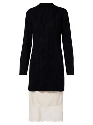 Staud Willow Wool-blend Sweater Dress - Black