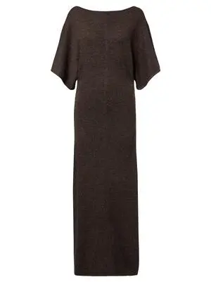 Staud Amelie Wool-blend Maxi Dress - Brown