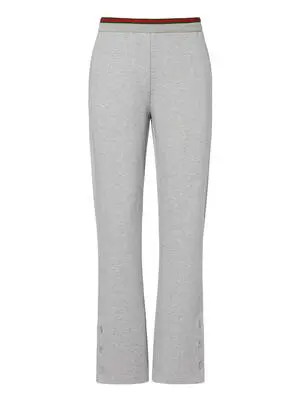 Gucci Web Stripe Cotton-blend Jersey Sweatpants - Grey