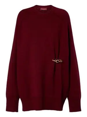 Gucci Horsebit Wool And Cashmere Sweater - Burgundy