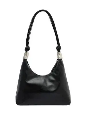 Staud Cuff Leather Shoulder Bag - Black