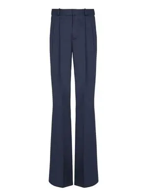 Balmain Cotton Twill Darted Trousers - Navy