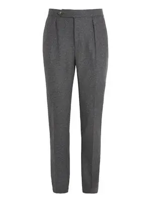 Polo Ralph Lauren Wool-blend Flannel Trousers - Grey