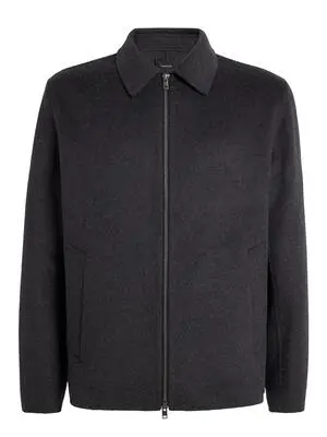 Vince Wool-blend Collared Jacket - Grey