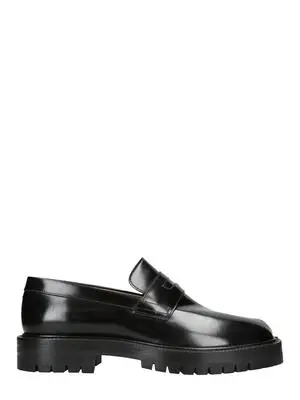 MAISON MARGIELA Leather Tabi Loafers - Black