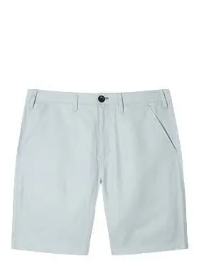 Paul Smith Light Piece-dyed Cotton Linen Chino Shorts - Blue
