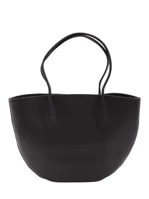 THE ROW Alger Leather Tote Bag - Black