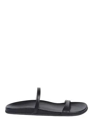THE ROW Hugh Leather Sandals - Black