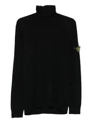 Stone Island Wool Turtleneck - Black